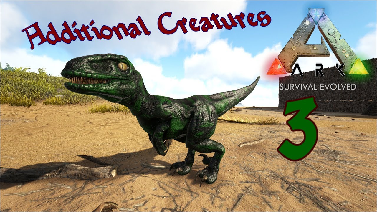 Ark Additional Creatures - Ep. 3 - Atrociraptor tamed! - YouTube
