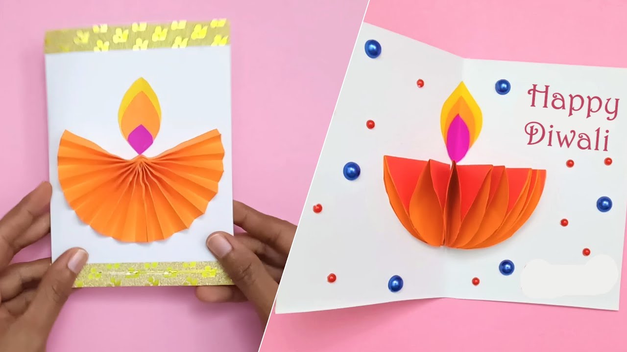 Diwali Pop up Card | दीपावली ग्रीटिंग कार्ड | Handmade Diwali Card ...