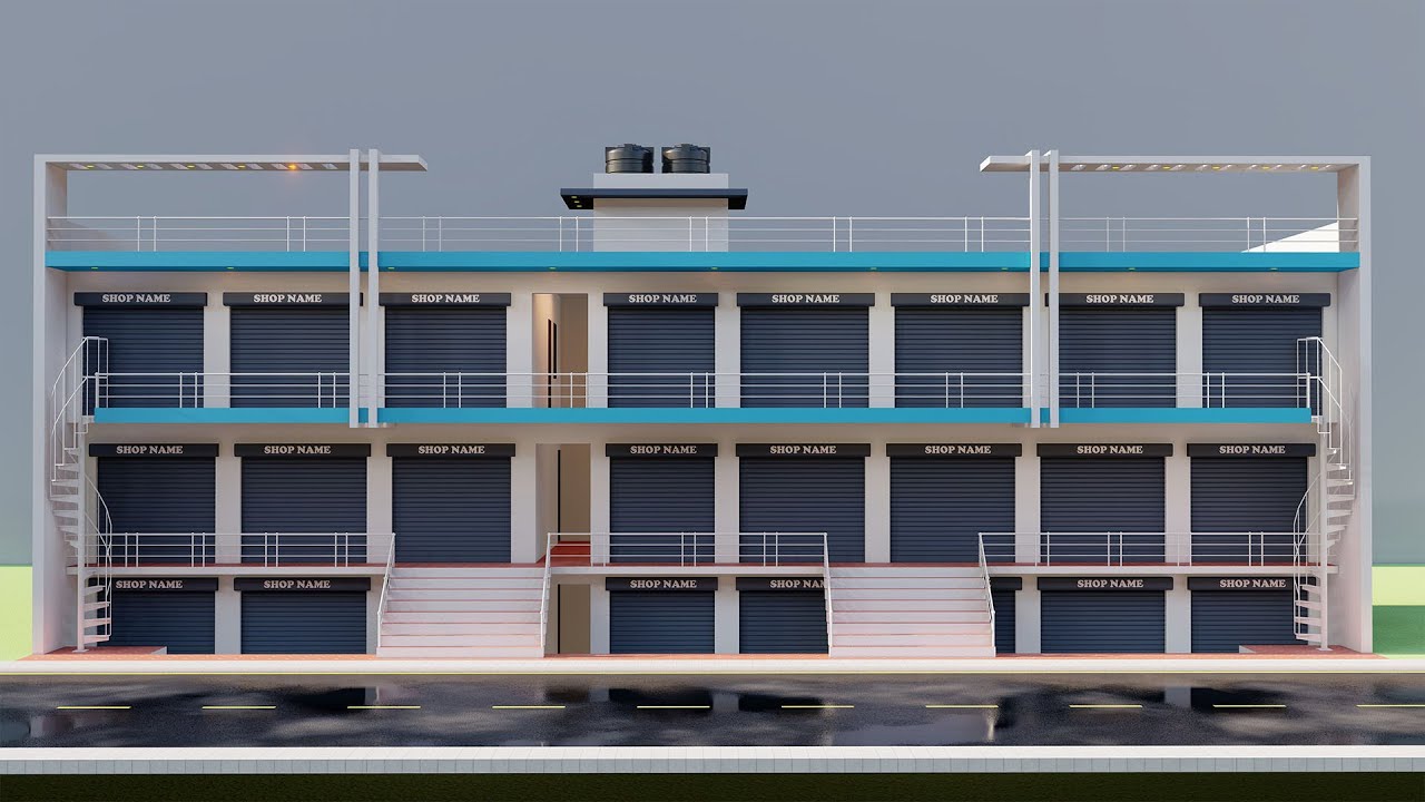 किराये के लिए दुकान और मकान का नक्शा ,30 X 90 Shop With House Plan,3D ...