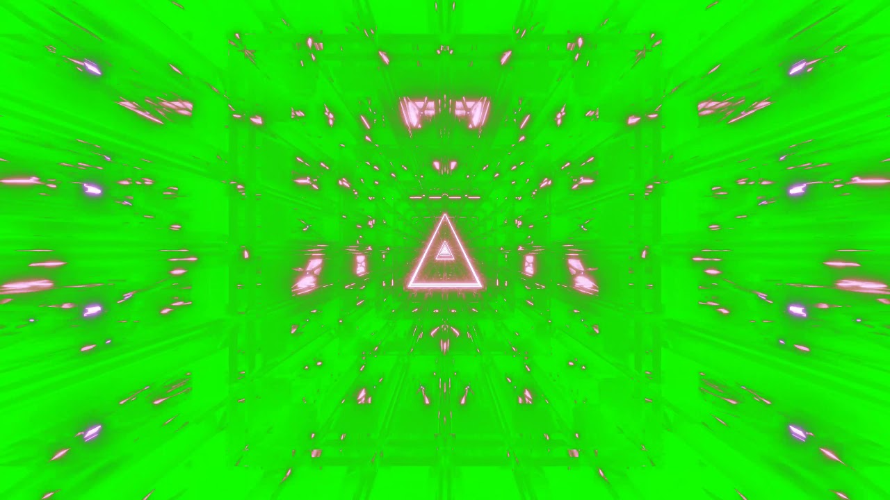 4K Green Screen Free - AMAZING TRIANGLE TUNNEL - YouTube