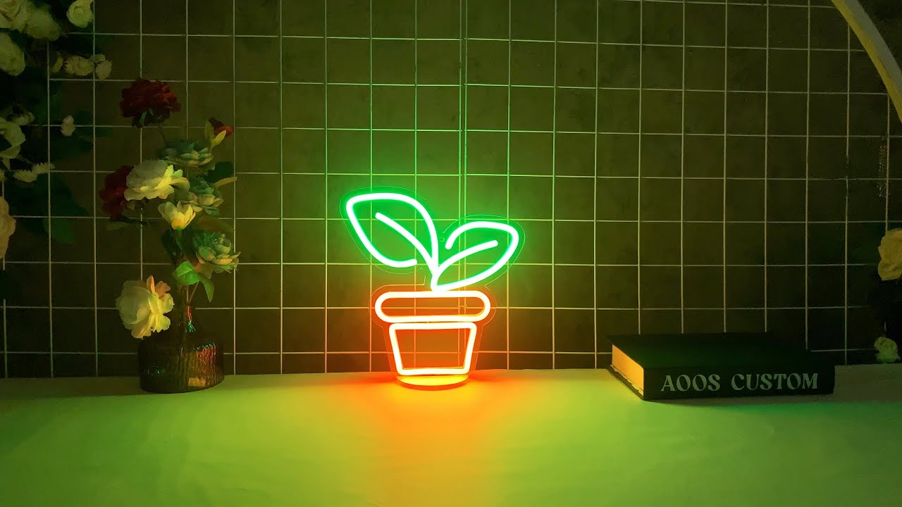 Custom Tabletop Battery Powered Neon Signs - YouTube