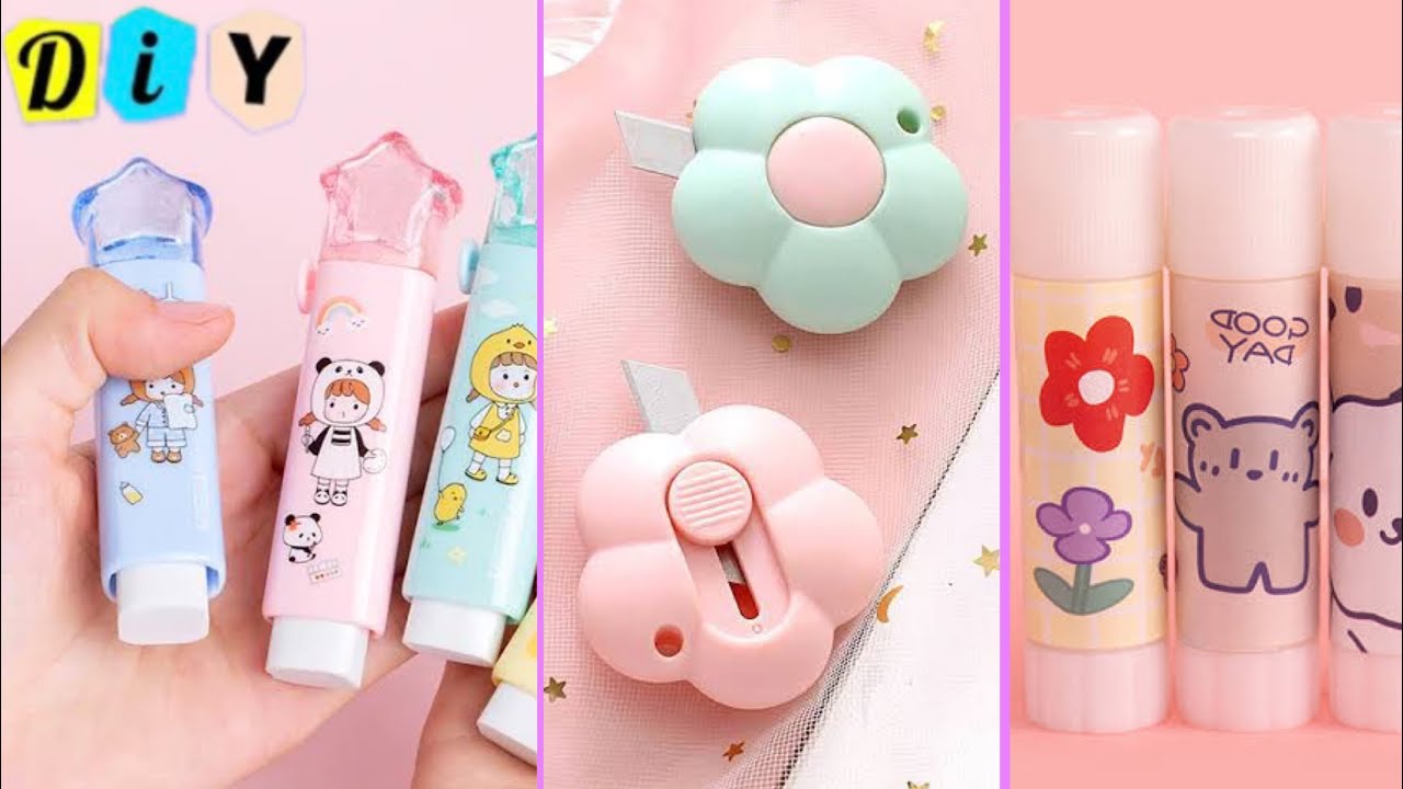 🌈 DIY cute stationery / How to make stationery at home / Easy handmade ...