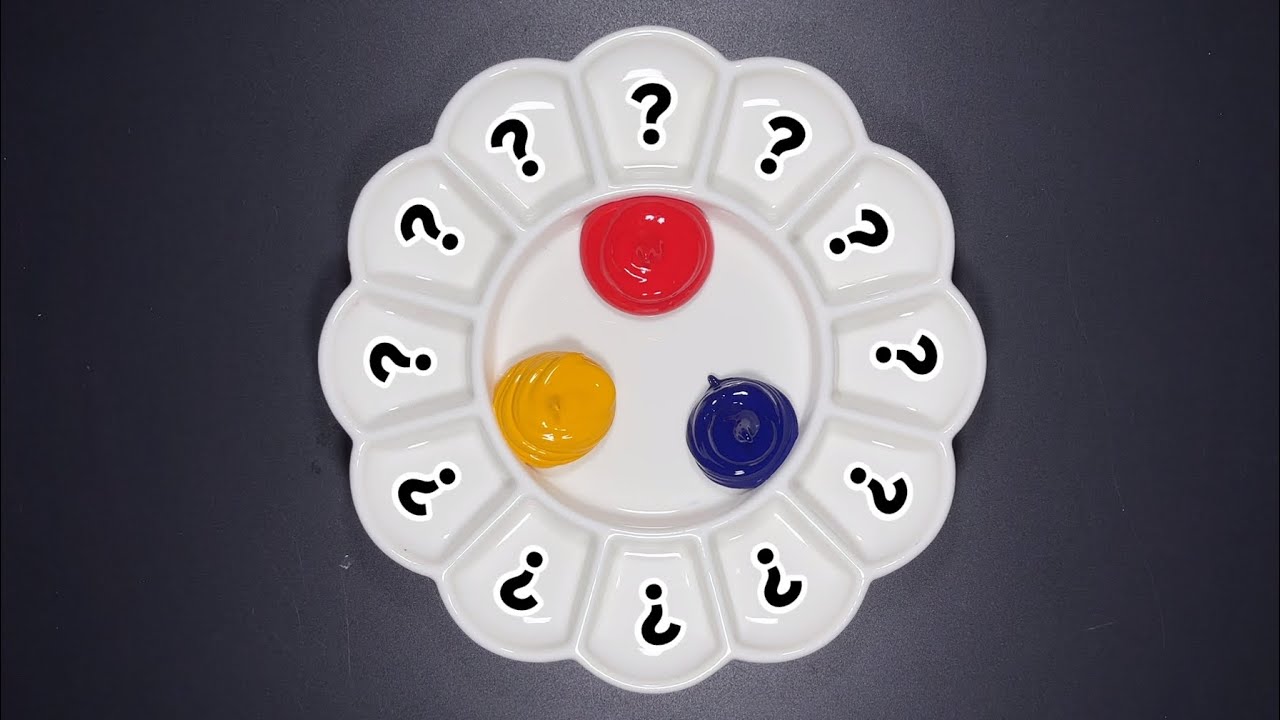 Mixing 3 Primary Colors to Create 12 Unique Colors || Color Zara - YouTube