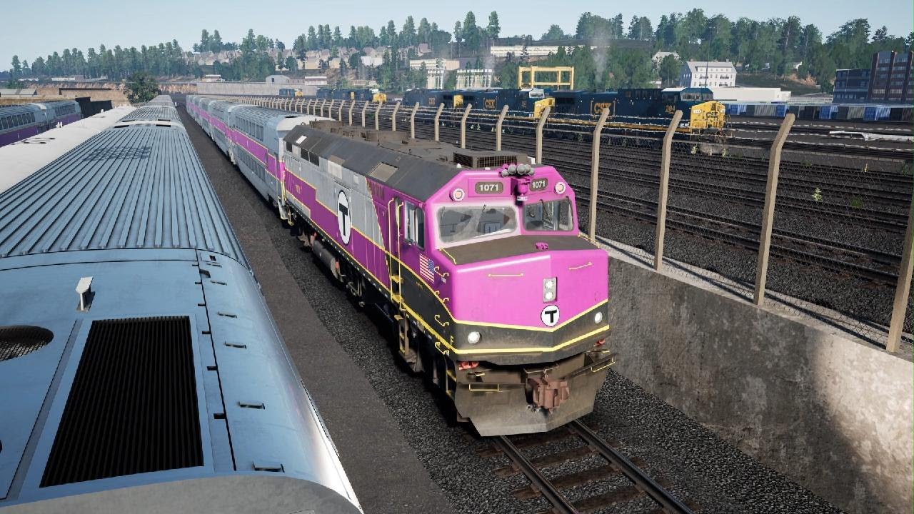 Train Sim World 5 MBTA EMD F40PH-3C MBTA Commuter Boston - Worcester ...