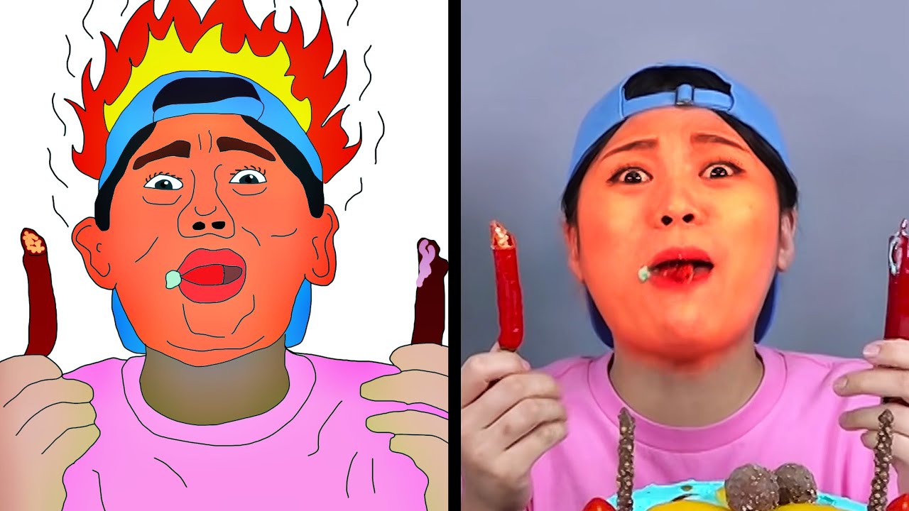 Cake Decorating Challenge 케이크 챌린지 DONA - Drawing Meme - YouTube