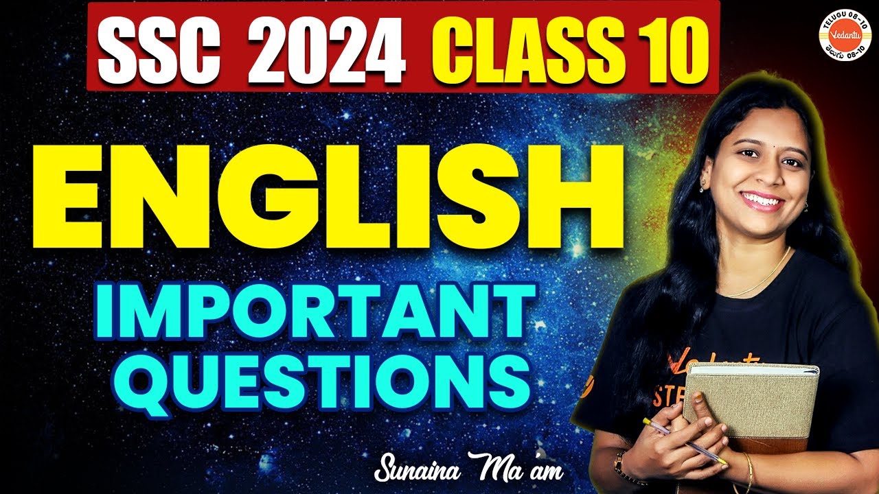 ENGLISH language | IMPORTANT QUESTIONS | SSC 2024 TS | Class 10 ...