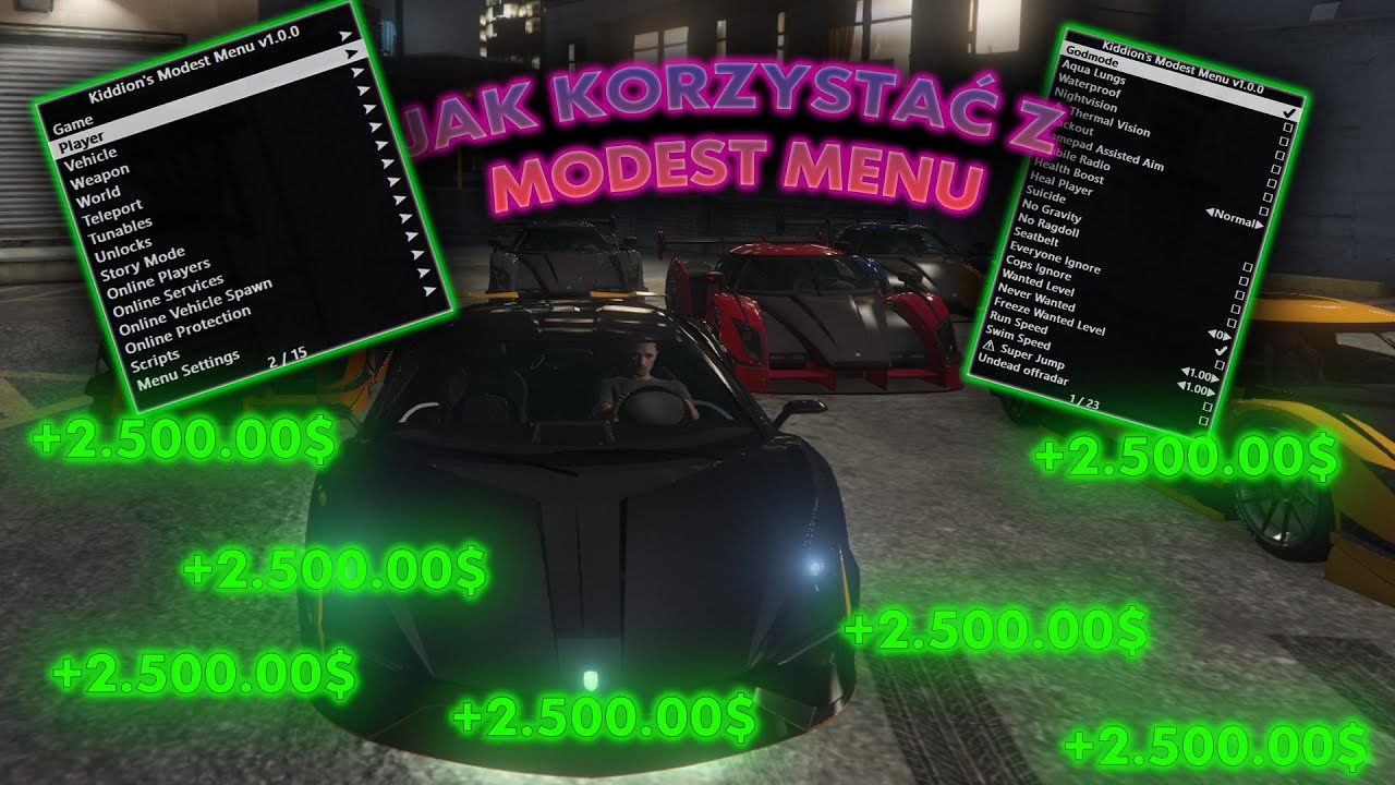 JAK POBRAĆ MOD MENU DO GTA ONLINE!? NIEWYKRYWALNE CHEATY NA KASE ...