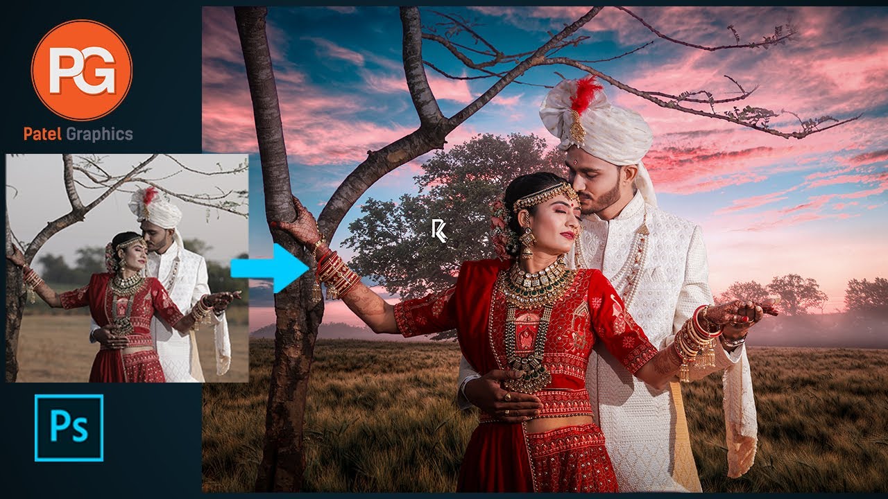 How to edit wedding photo in Photoshop || couple photo editing ...