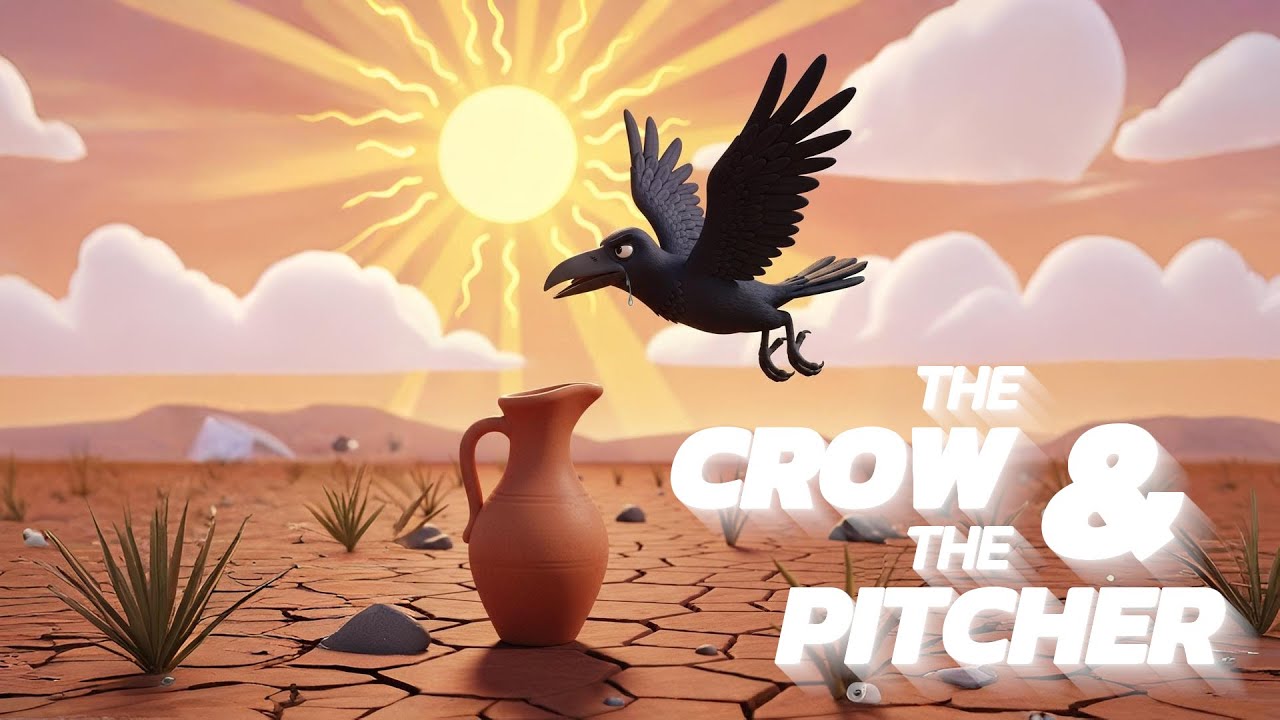 The Crow & The Pitcher | Aesop’s Fable & Life Lesson | Learn English ...