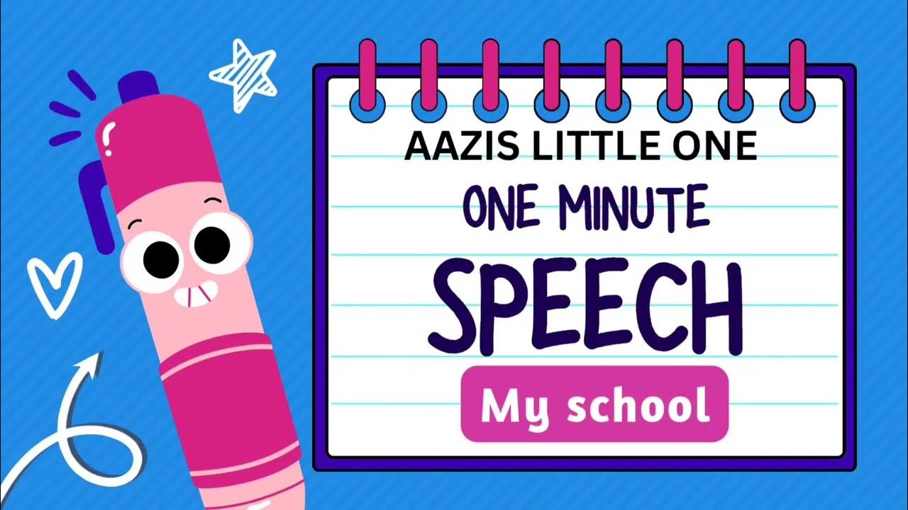 One minute speech on My School|Easy speech for Class3 #oneminutespeech ...