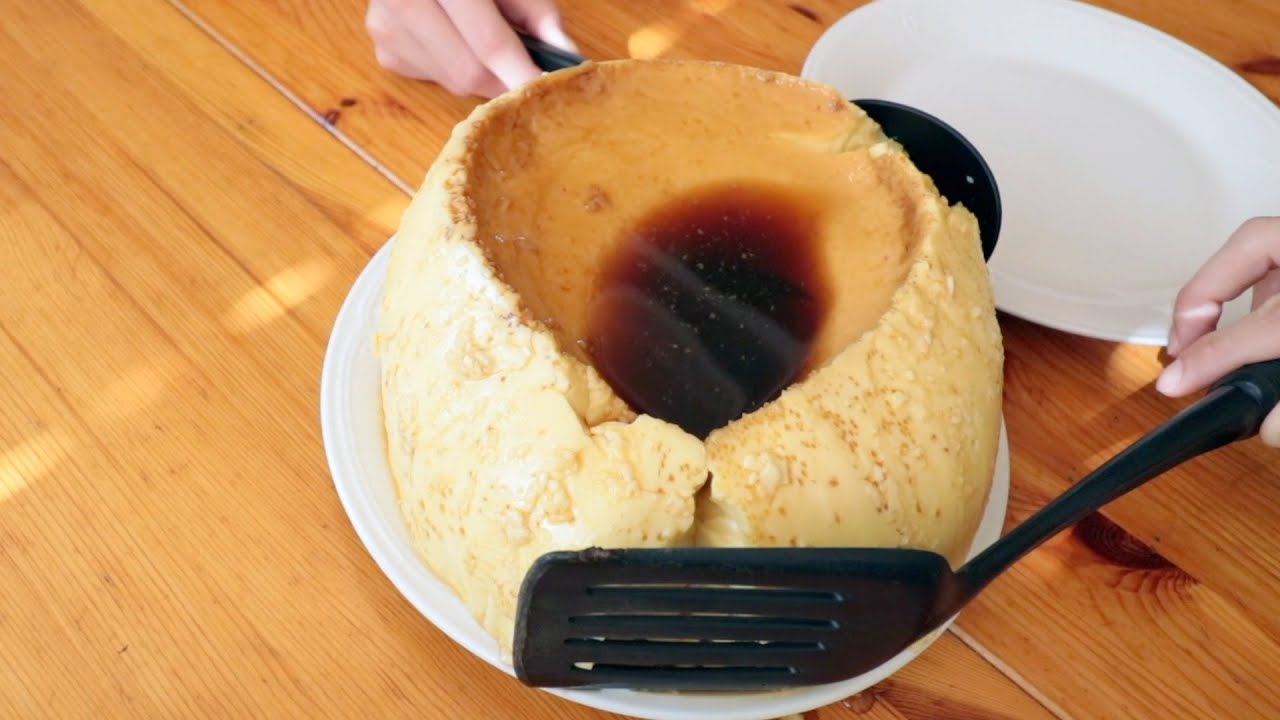 HUGE FLAN I Wish I Could Eat All By Myself - YouTube
