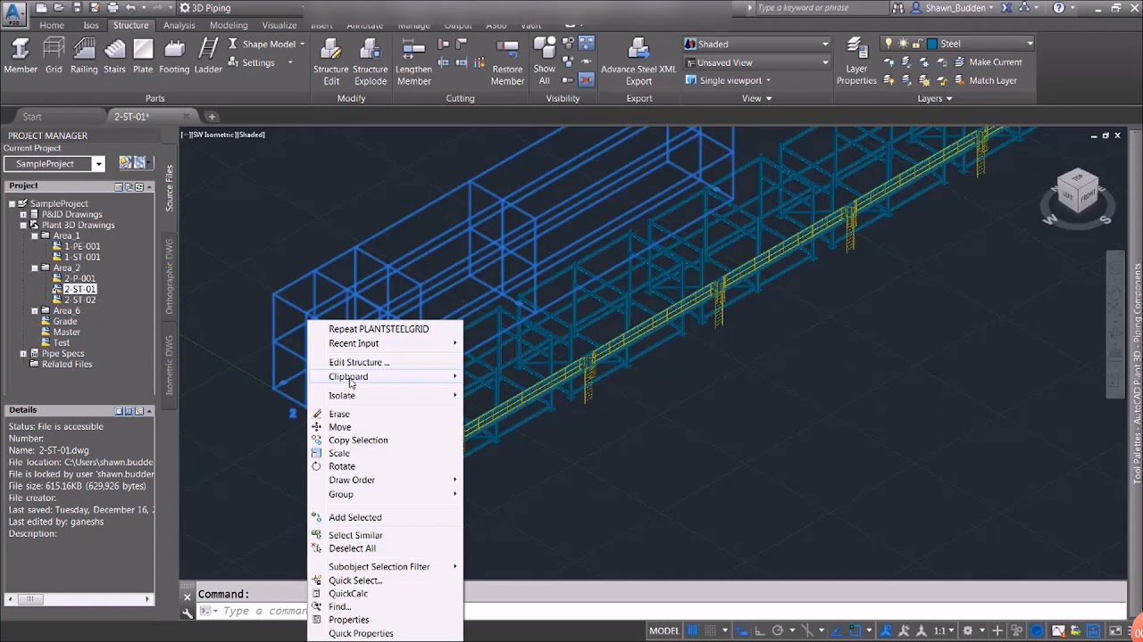 Creating a Grid in Autocad plant 3D / Autocad plant 3D tutorials - YouTube