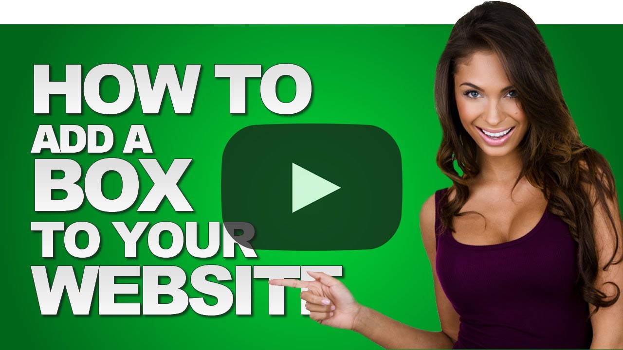 How To Add A Box To Your Website Using WebStarts 2014 - YouTube