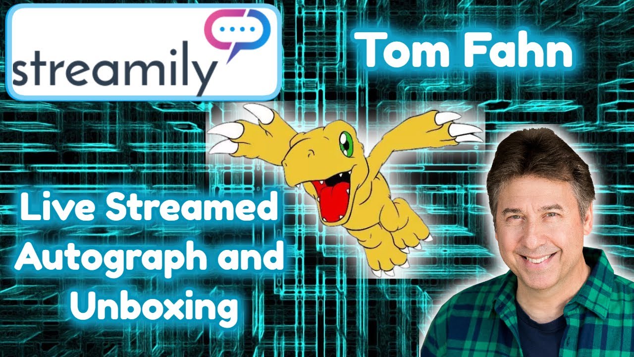 Streamily Autograph Signing and Unboxing with Tom Fahn! Digimon Agumon ...