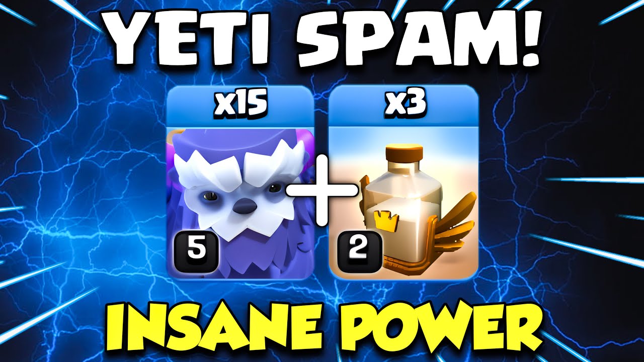 15 YETI + 3 REVIVE SPELL !! TH15 Strategy [Clash of Clans] - YouTube