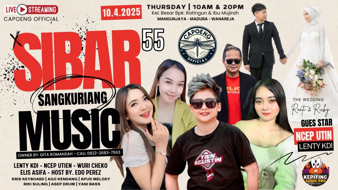 🔴 Live Malam SIBAR 55 Music Sangkuriang | Wedding Ranti & Ricky ...
