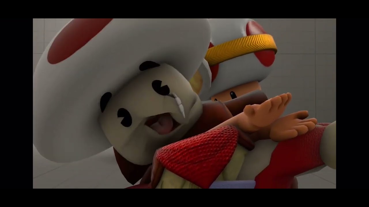 Toad and Super Mario Brothers Super Show Toad bonk heads then argue ...