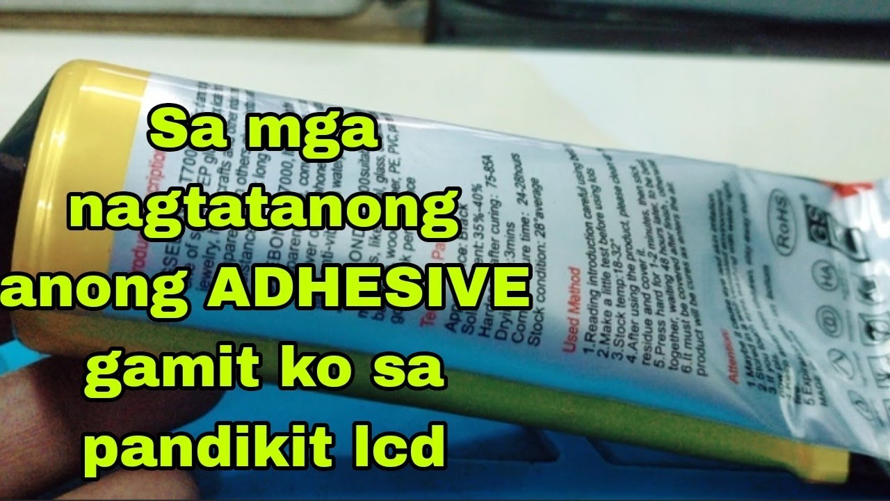 Sa mga nagtatanong anong ADHESIVE o pandikit ng lcd - YouTube