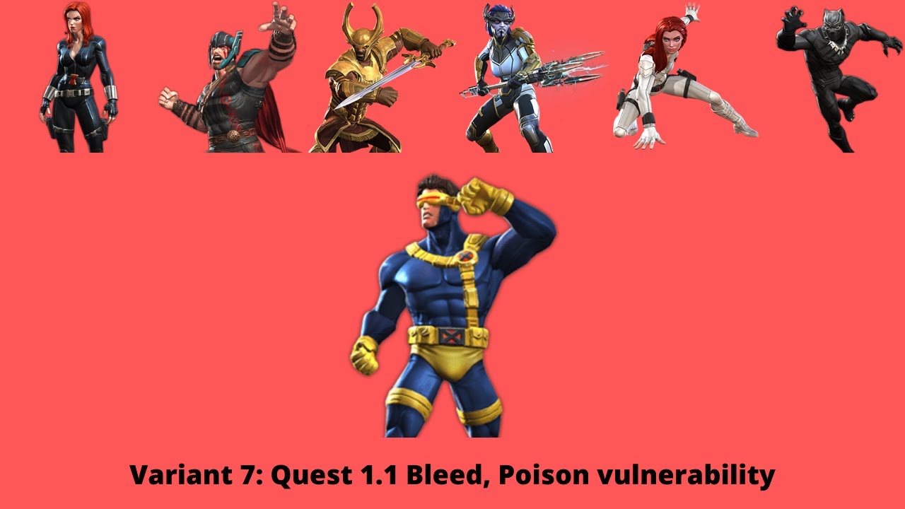 MCOC: Variant 7 1.1 Bleed, Poison vulnerability - YouTube