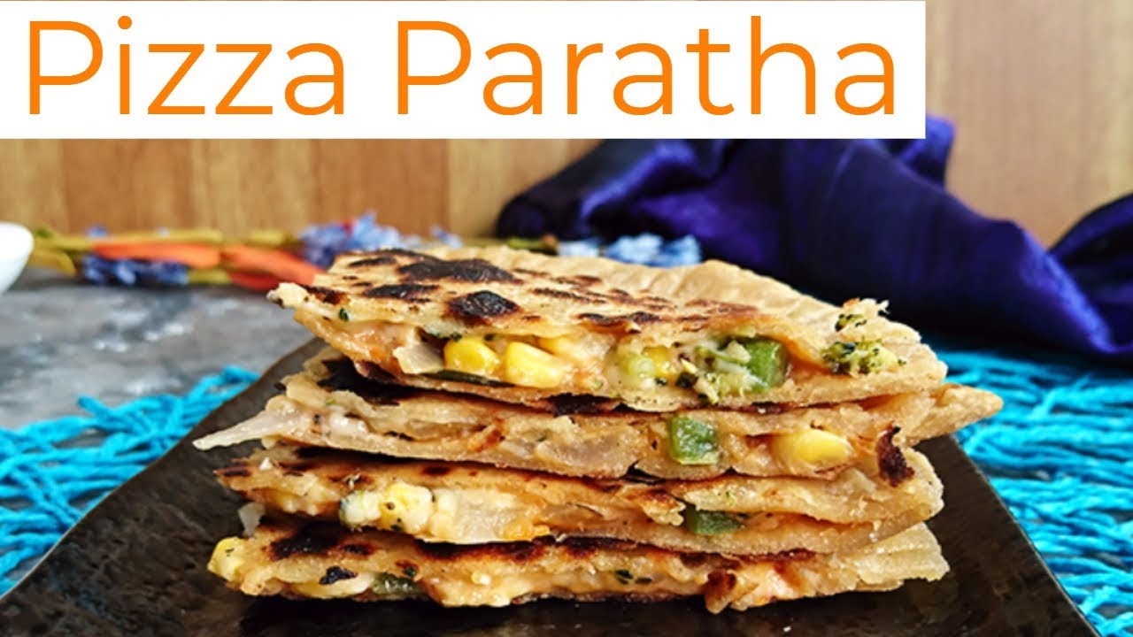 Pizza Paratha Recipe | stuffed vegetable cheese paratha | cheese ...