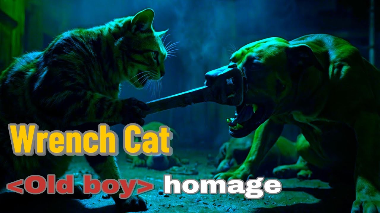 Wrenchden cat. Oldboy homage. Animal, AI video. - YouTube