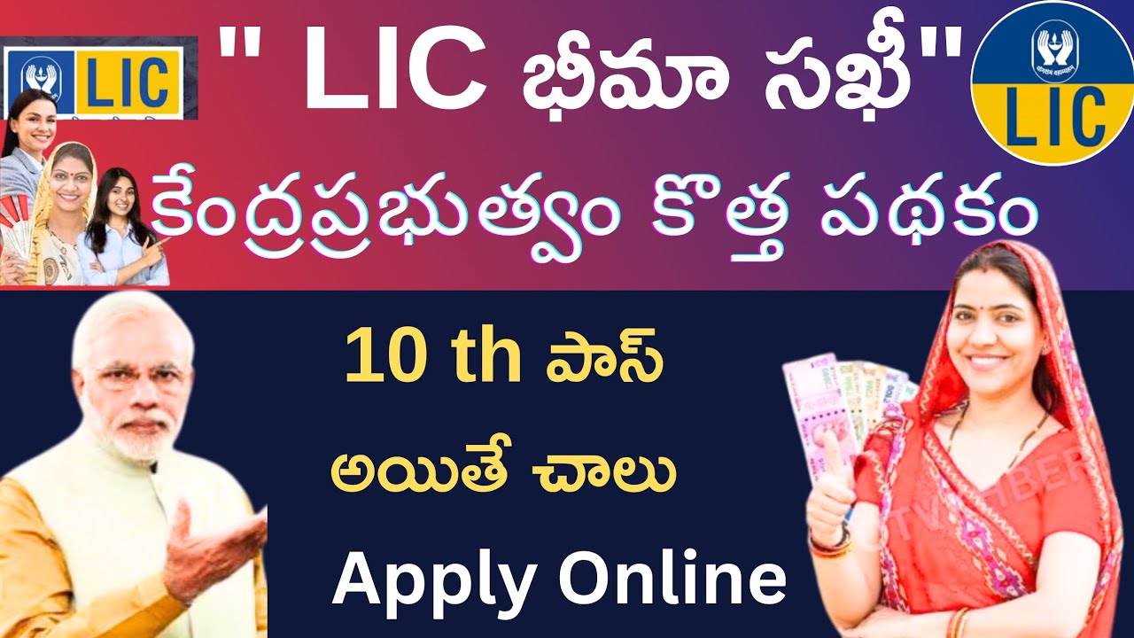 LIC Bima Sakhi Yojana Scheme in Telugu2024 || How to Apply LIC Bima ...