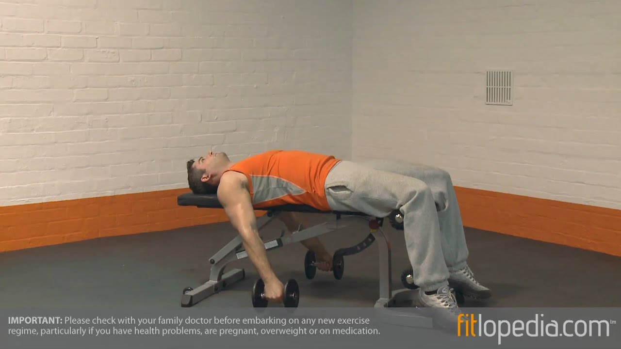 Lying Down Dumbbell Supination Curl - YouTube