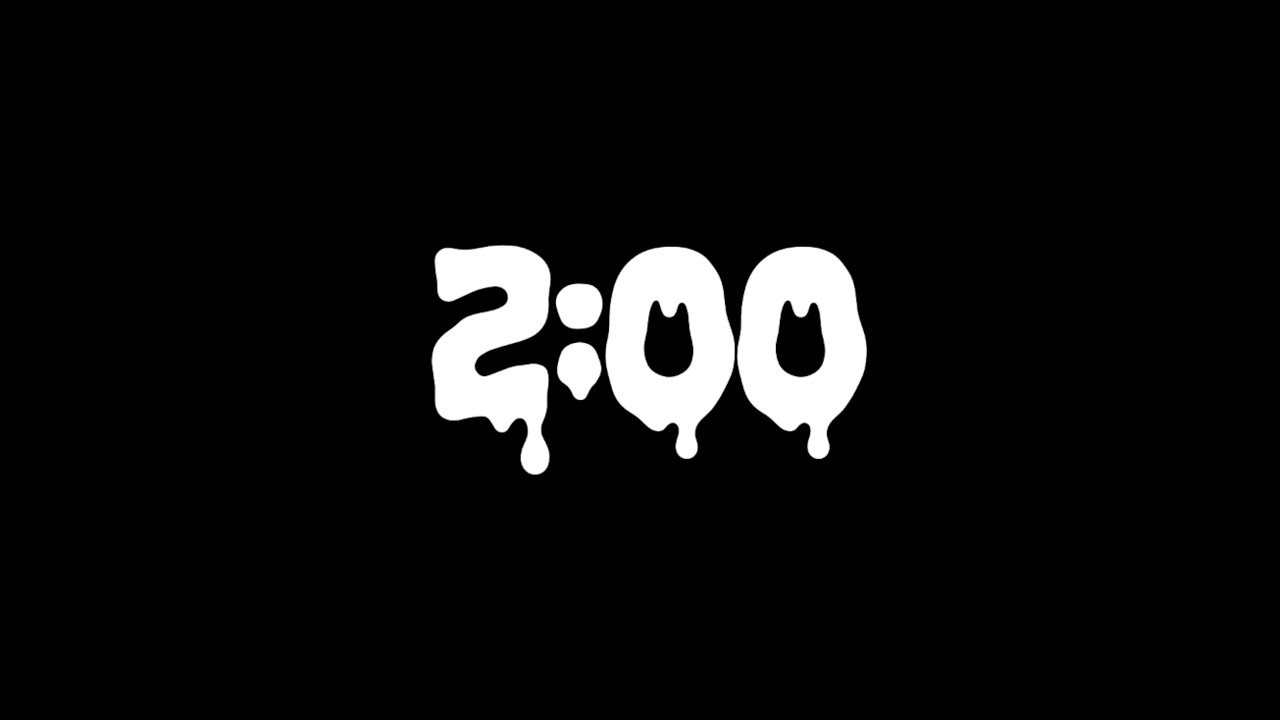 Spooky 2 Minute Countdown Timer with Vintage Halloween Music | White ...