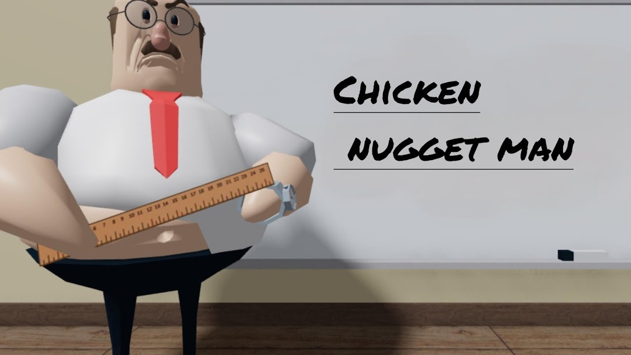 chicken nugget man playing great school breakout! - YouTube