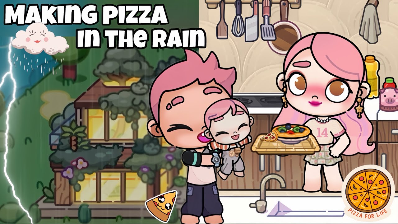 MAKING PIZZA IN THE RAIN 🍕| MEMBUAT PIZZA SAAT HUJAN |AVATARWORLDDRAMA ...