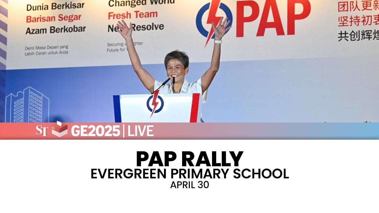 [LIVE] PAP rally at Evergreen Primary School | Sembawang West SMC ...
