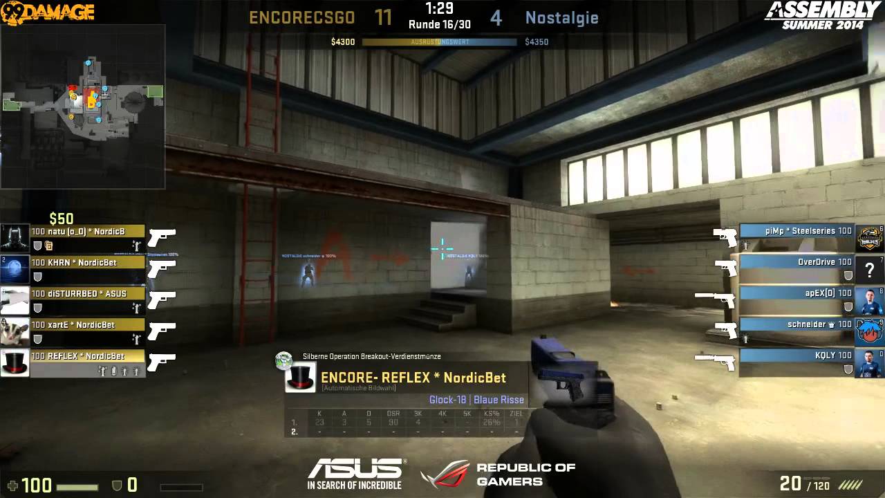 ASUS ROG Summer 2014 - Halbfinale ENCORE vs. Nostalgie Mix (de_nuke ...