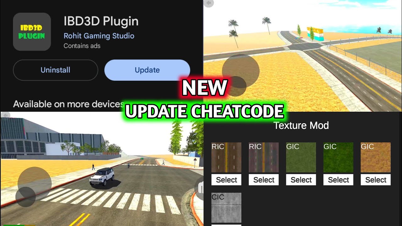 IBD3D PLUGIN NEW UPDATE NEW ROAD'S 🛣️ CHEATCODE ALL NEW SECRET CHEATCODE - YouTube