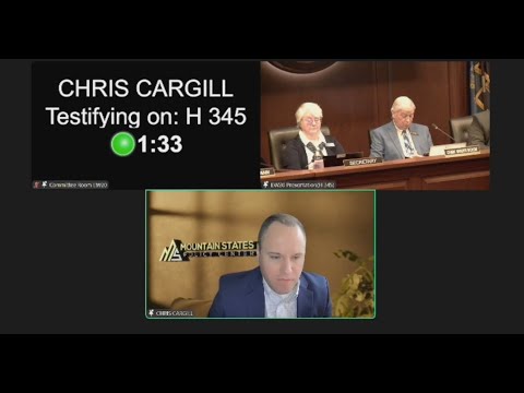 MSPC President Chris Cargill testifies on Idaho House Bill 345 ...