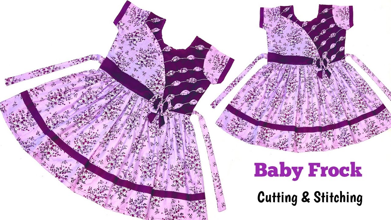 Baby frock cutting and stitching Tutorial | নতুন ডিজাইনে বাচ্চাদের জামা ...
