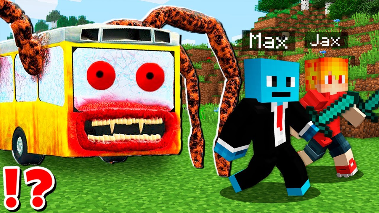 Bus Eater vs Jax and Max Security House CHALLENGE in Minecraft ! - YouTube