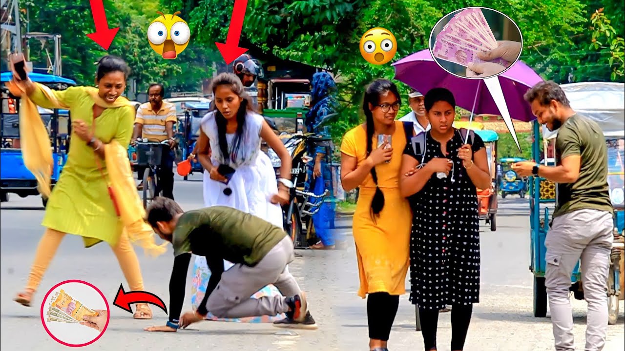 Picking Money Prank on Road | Best Reaction Prank 2022 🤣 @gmasstv - YouTube