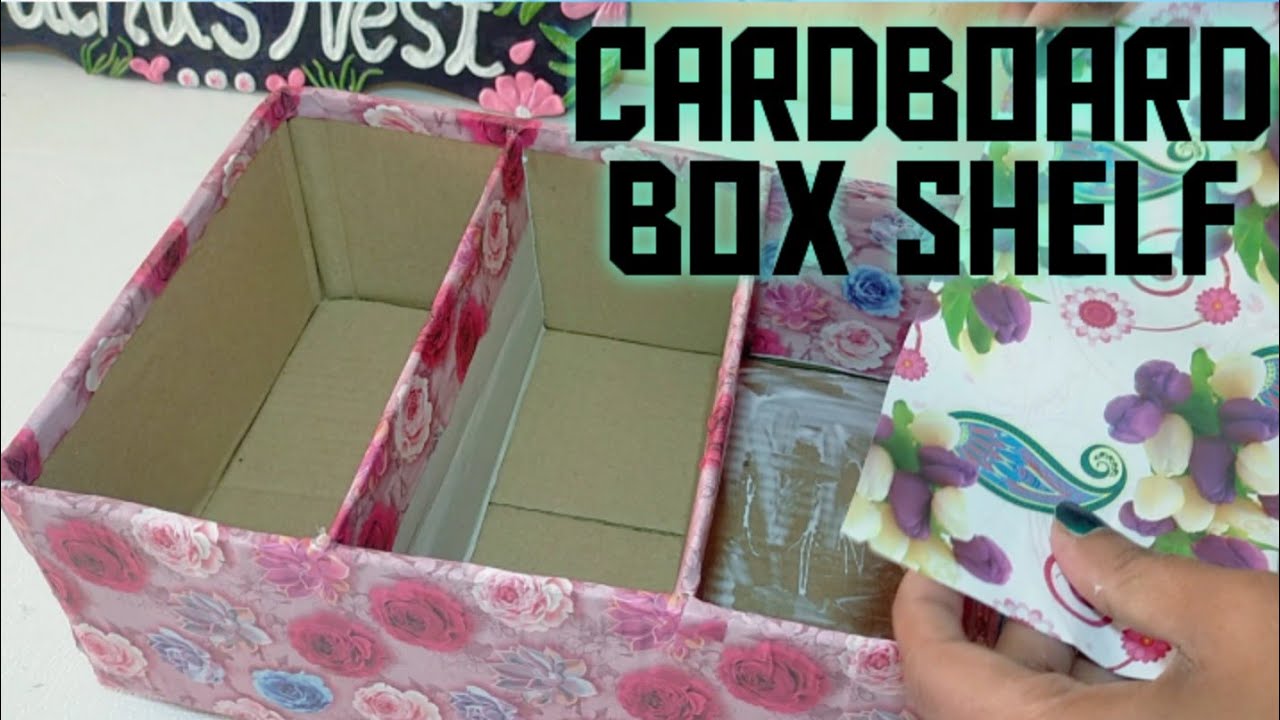DIY /HOW TO MAKE STORAGE ORGANIZER FROM CARDBOARD BOX / HANGING STORAGE ...