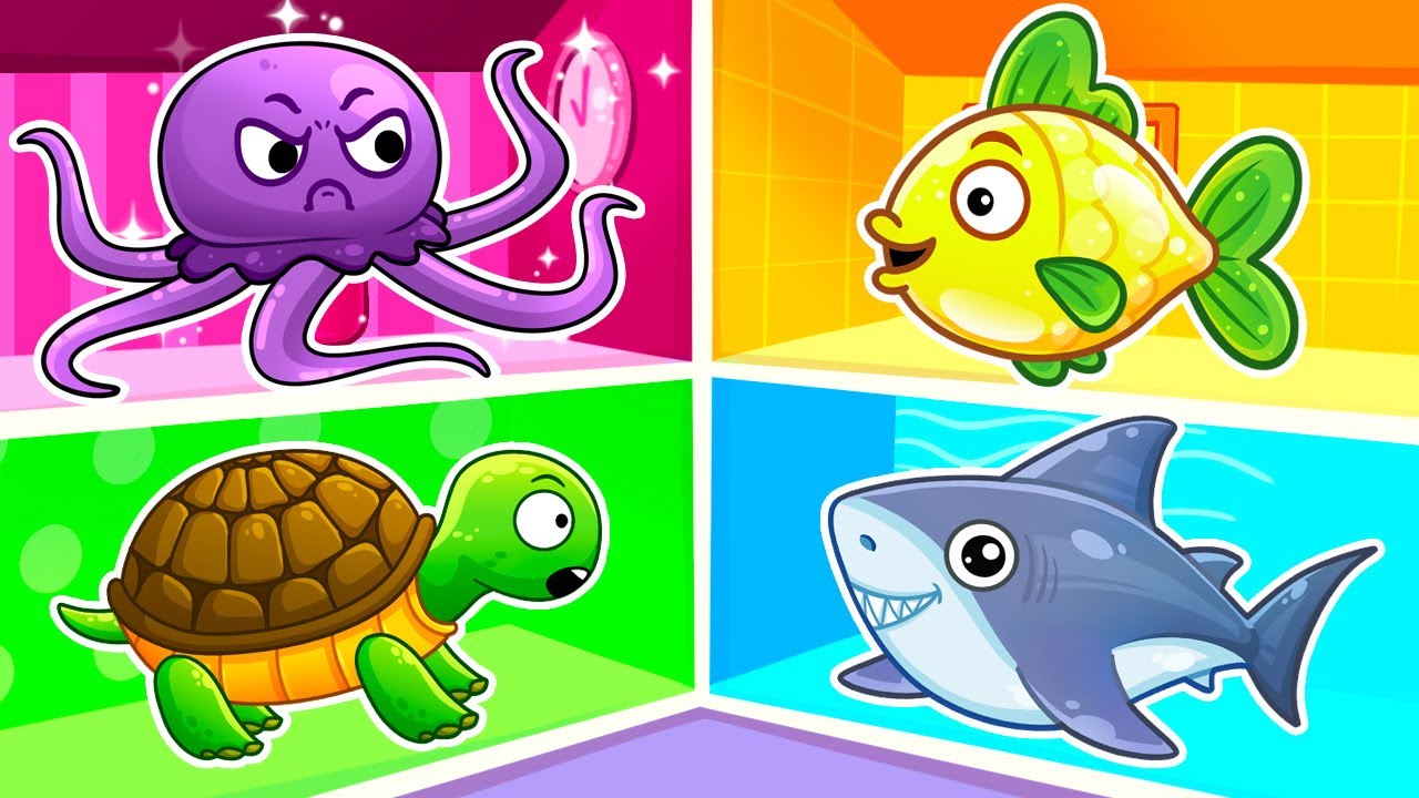 Baby Shark Song 🦈 Funny Adventure Stories with Baby Avocados Pit ...