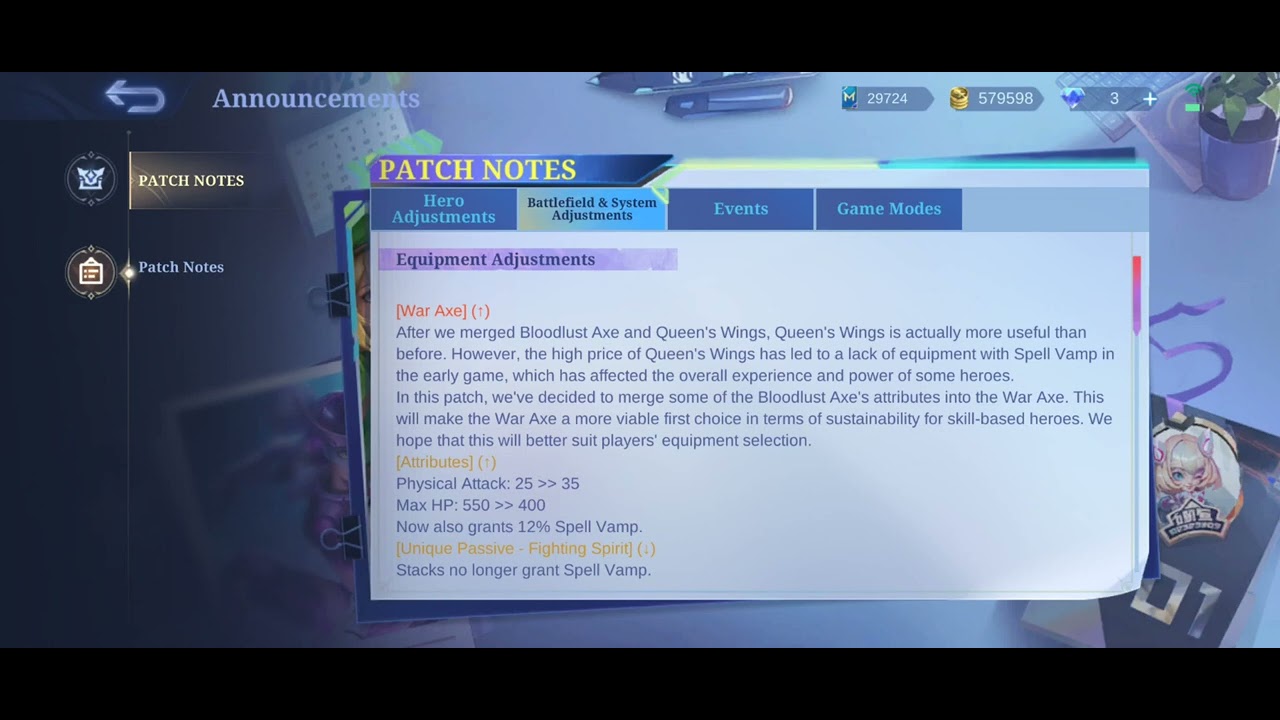 Masha Lolita Adjustment, Mino Harith Nerf, Chip Edith Buff - Patch ...