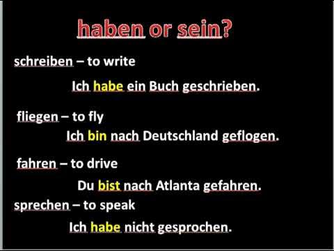 present perfect tense (haben or sein?) - www.germanforspalding.org ...