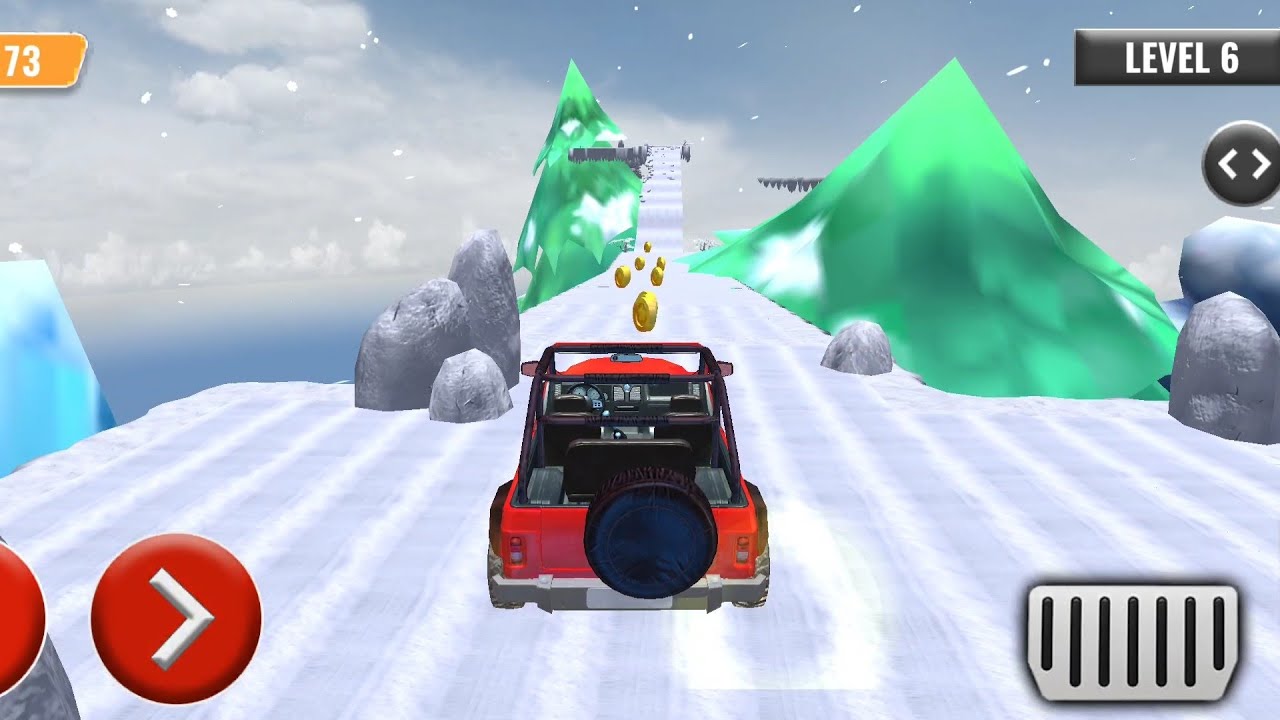 Christmas map car drive | video game | mountain climb - YouTube