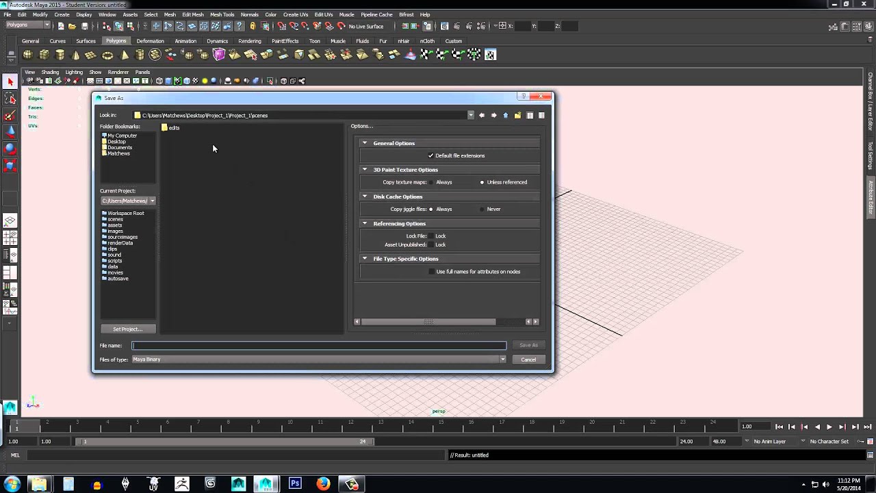 04 - Maya 2015 - Working with Projects - YouTube