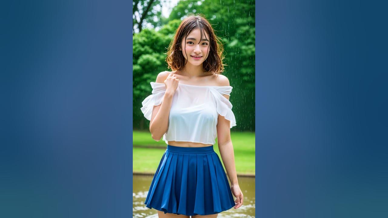 Ai美女 かわいい僕の彼女 No 27 びしょ濡れ Japanese Beautiful Girls Soaking Wet Shorts