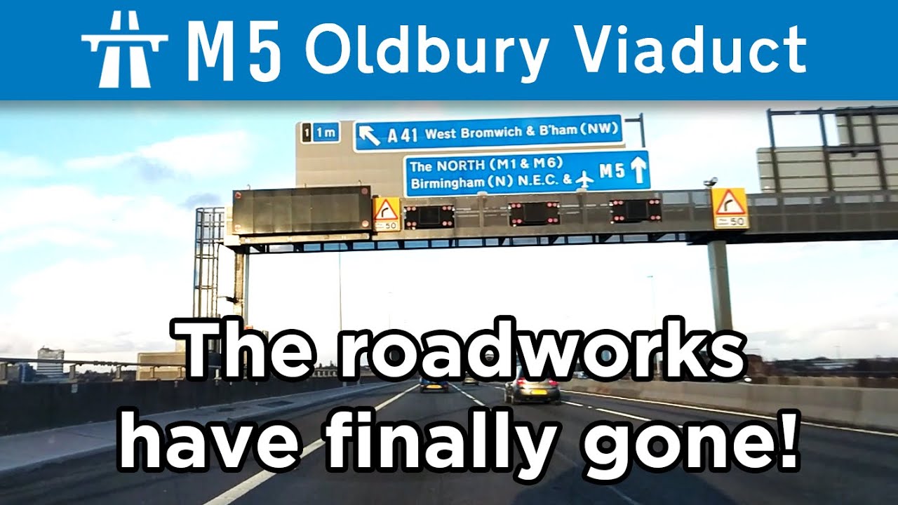 M5 Oldbury Viaduct - The Roadworks Have Gone! - YouTube