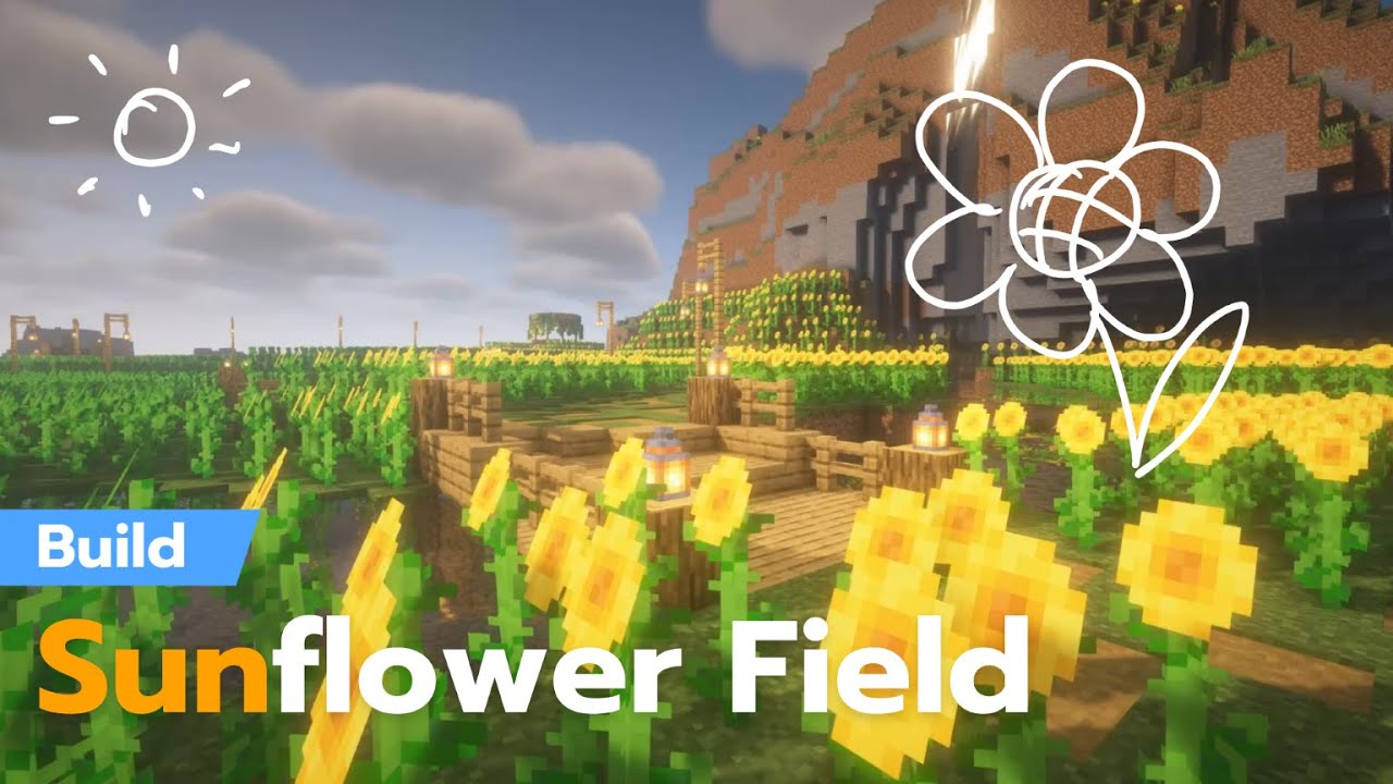 Minecraft Build Sunflower Field🌻 - YouTube