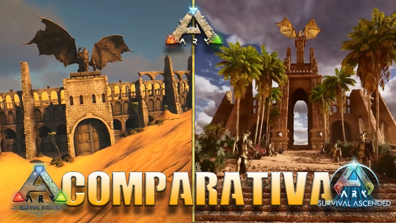 SCORCHED EARTH COMPARATIVA ARK ASA Y ARK ASE - @DelVadame - YouTube
