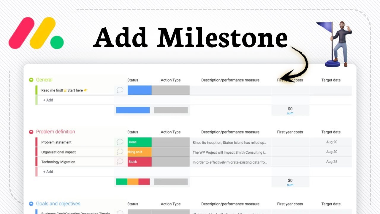 How to Add Milestone In Monday.com - YouTube