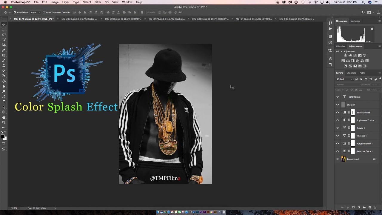 Photoshop Tutorial: Color Splash Effect - YouTube