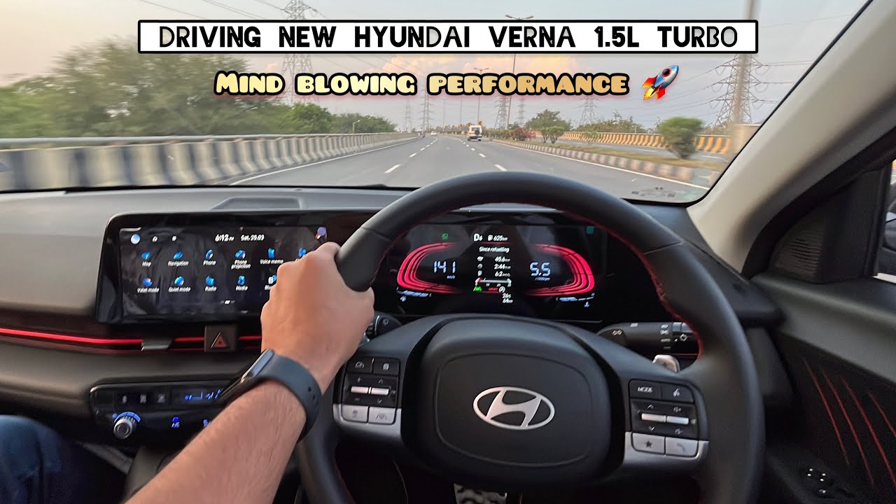 Enjoying 160PS Power 🚀 of the New Hyundai Verna 1.5L Turbo Petrol 2023 ...